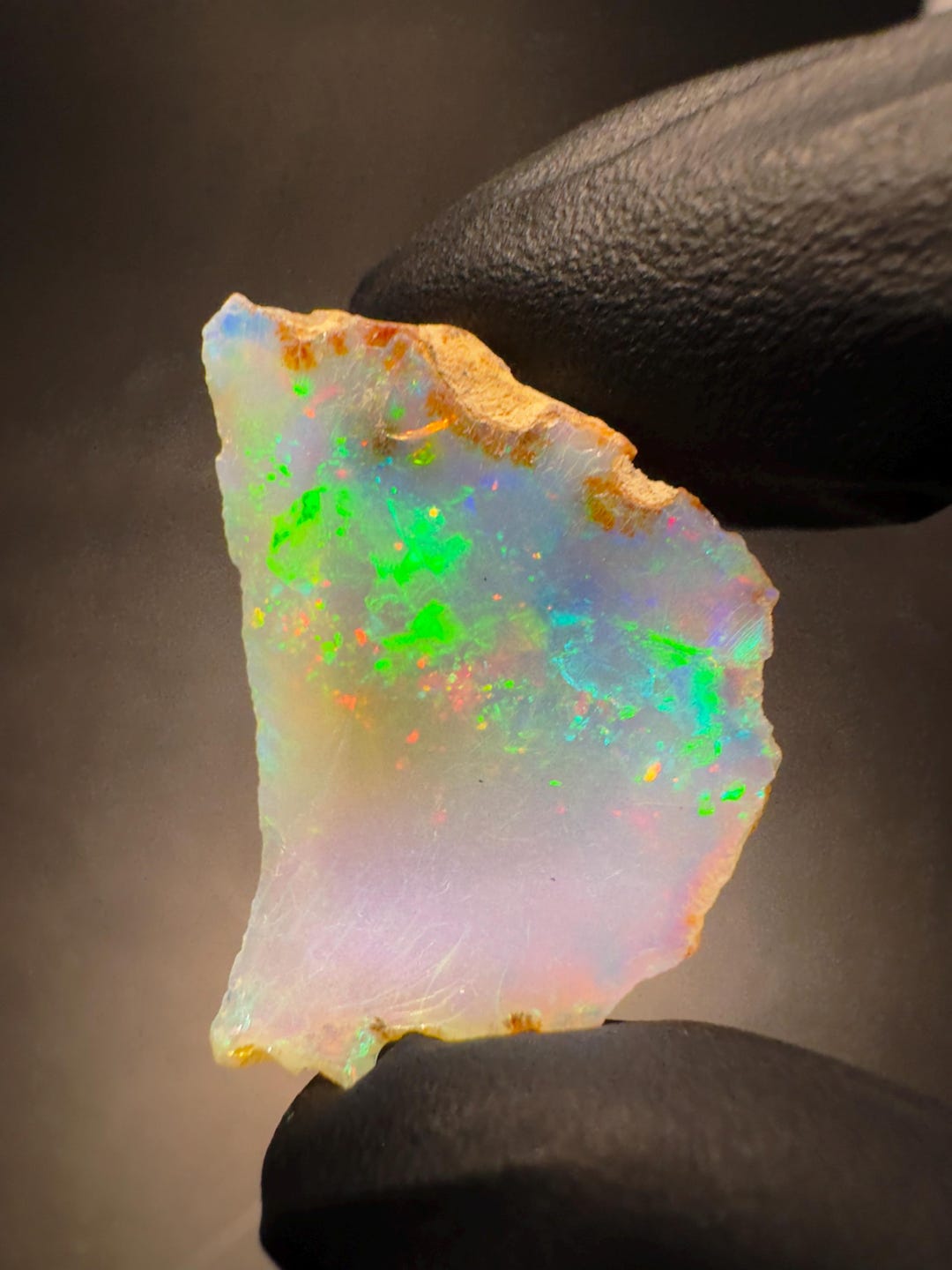 Natural Ethiopian Welo Opal Rough – 4.4 G – Bright Green, Red & Blue ...