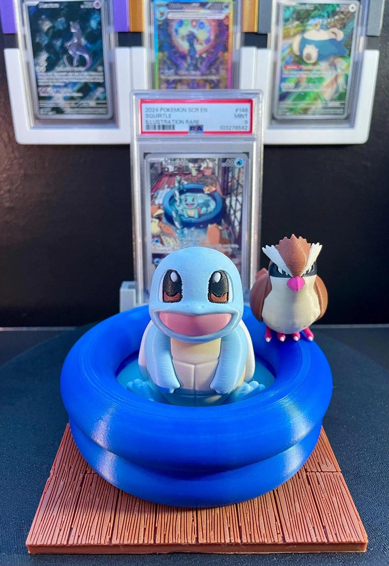 Squirtle Stellar Crown Illustration XL PSA Graded Card Display Stand ...