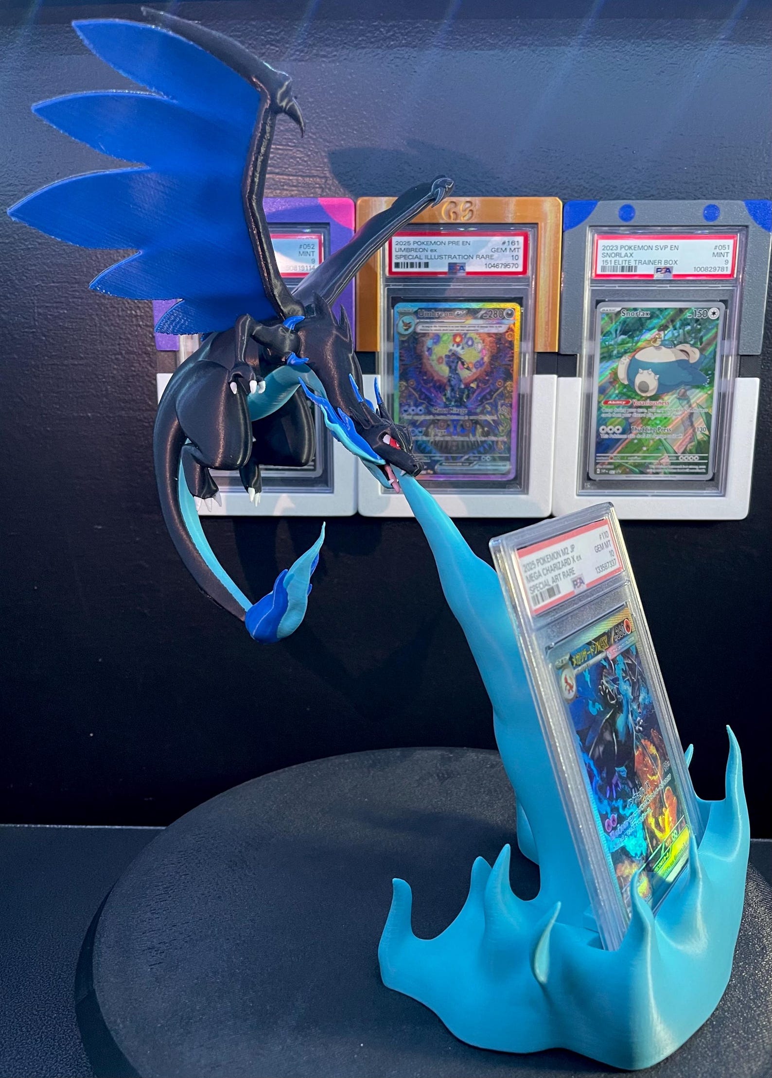 Mega Charizard X Phantasmal Flames PSA Graded Card Slab Display Stand ...