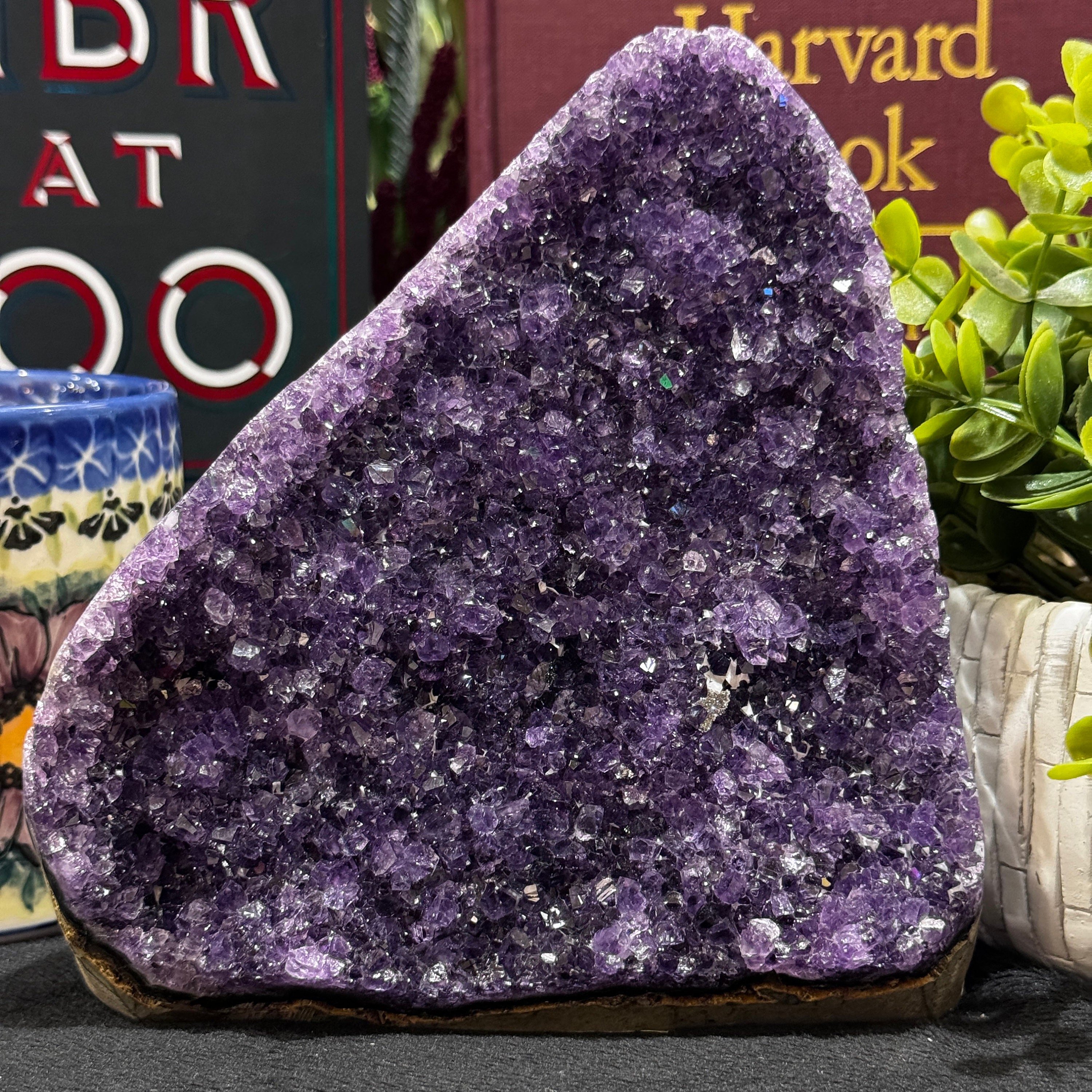EXCELLENT Amethyst Druze Cut Base Dark Purple Crystals HIGH QUALITY ...