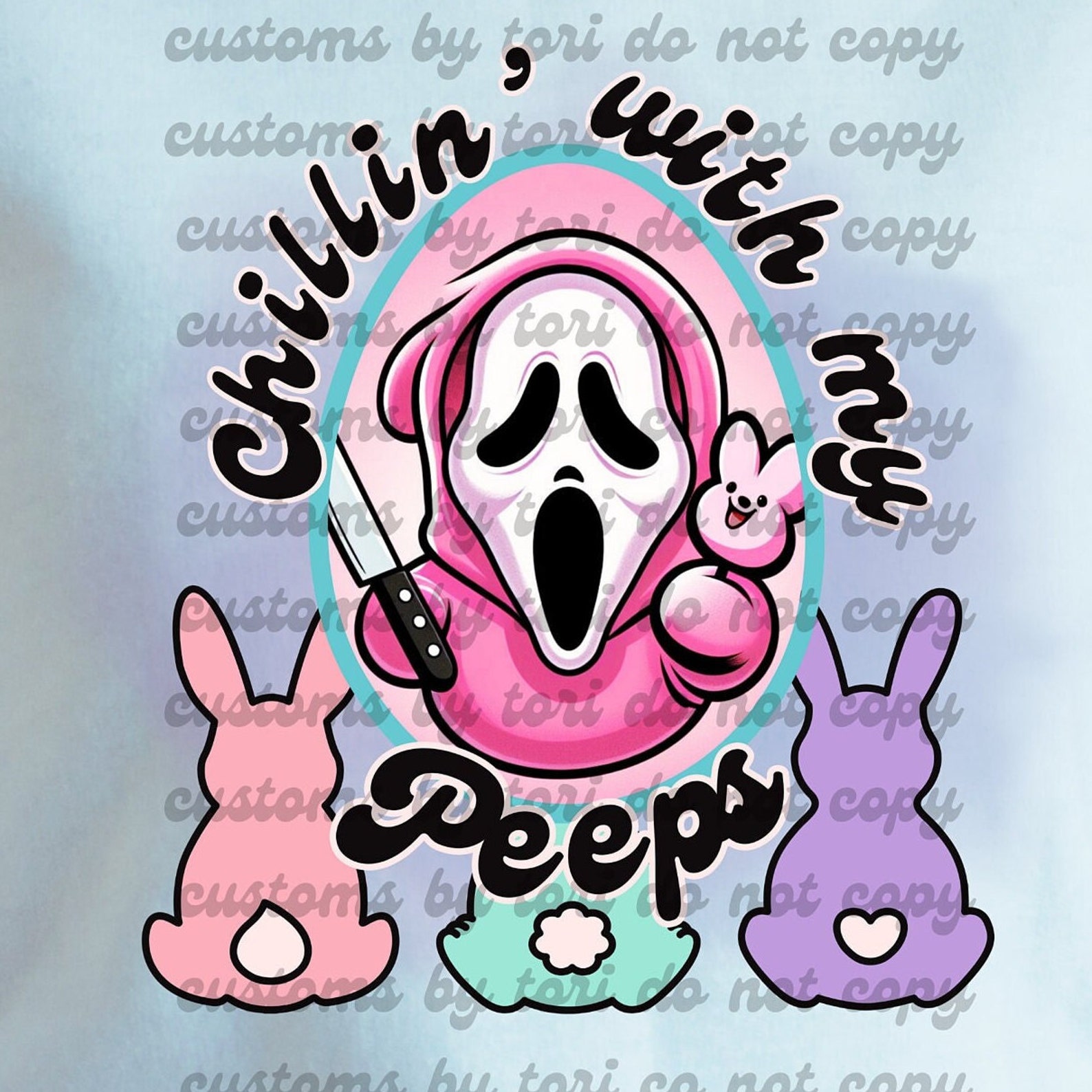Chillin' With My Peeps Killer Png - Etsy