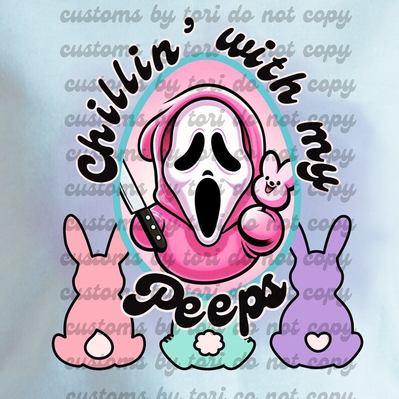 Chillin' With My Peeps Killer Png - Etsy