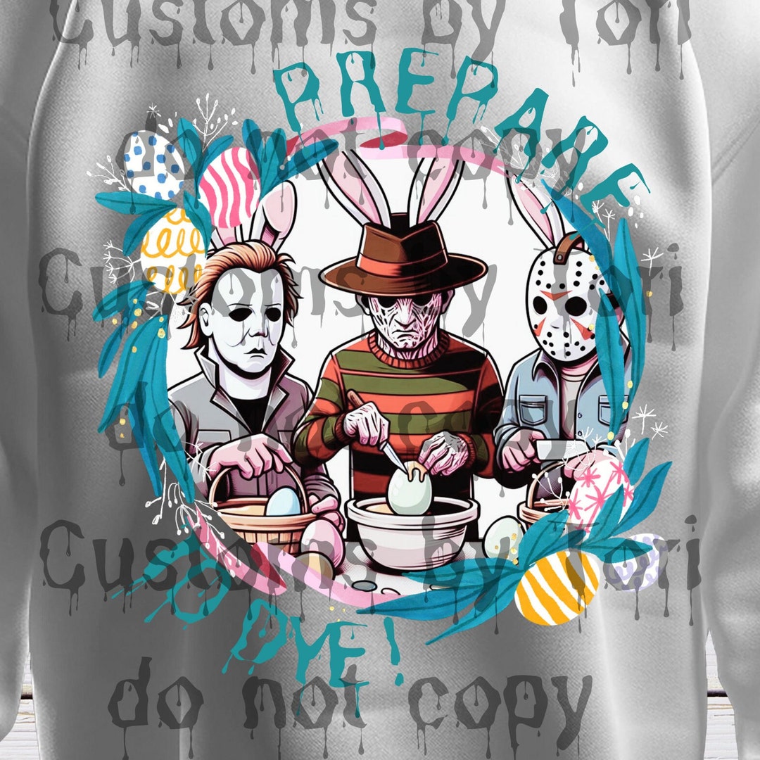 Freddy, Jason, Michael Easter Horror T Shirt Design Png - Etsy