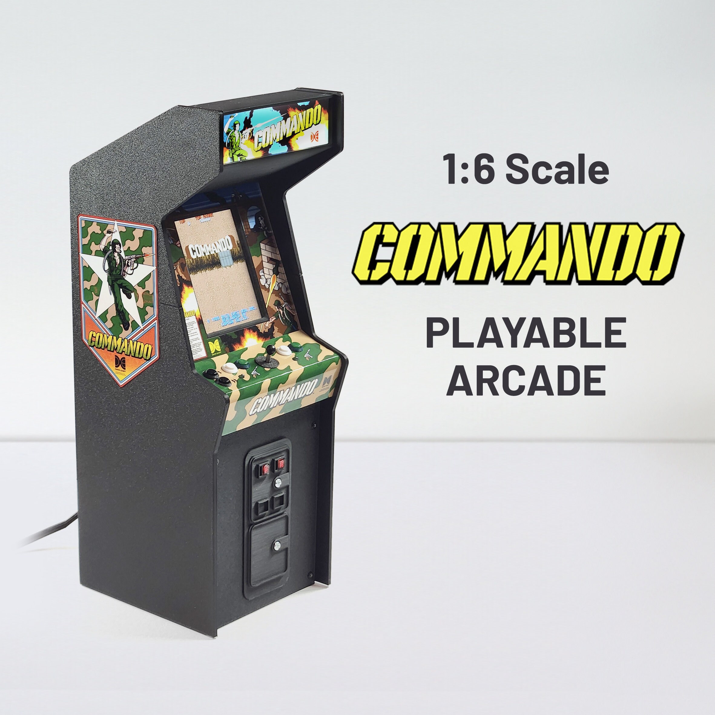 1:6 Scale Commando Arcade Playable Model. Scaled to Replicade 1/6 ...