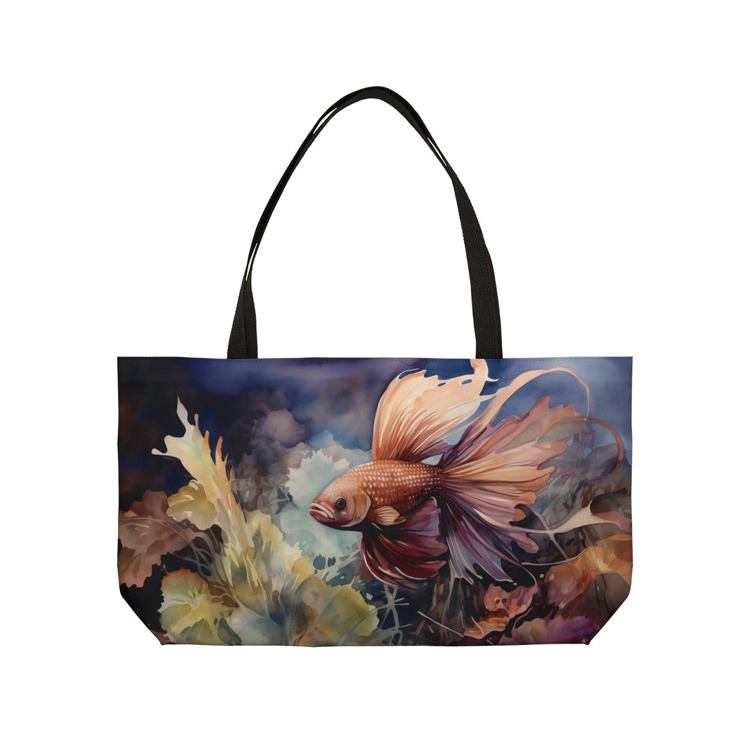 Betta Fish Weekender Tote Bag Aquarium Large Tote Bag Fish Tote Bag for ...
