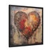 Punk Grunge Heart Canvas Art Print Drippy Heart Wall Art Mixed Media ...
