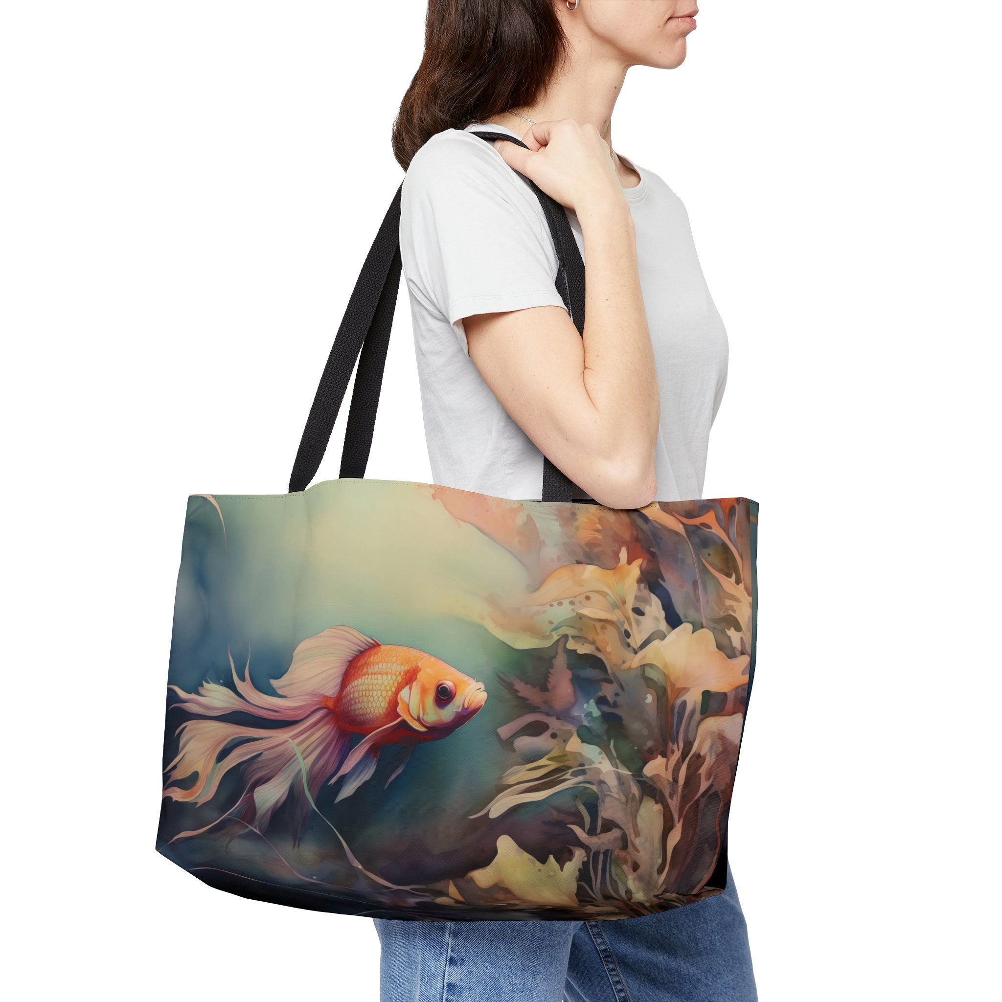 Goldfish Weekender Tote Bag Aquarium Large Tote Bag Fish Tote Bag for ...