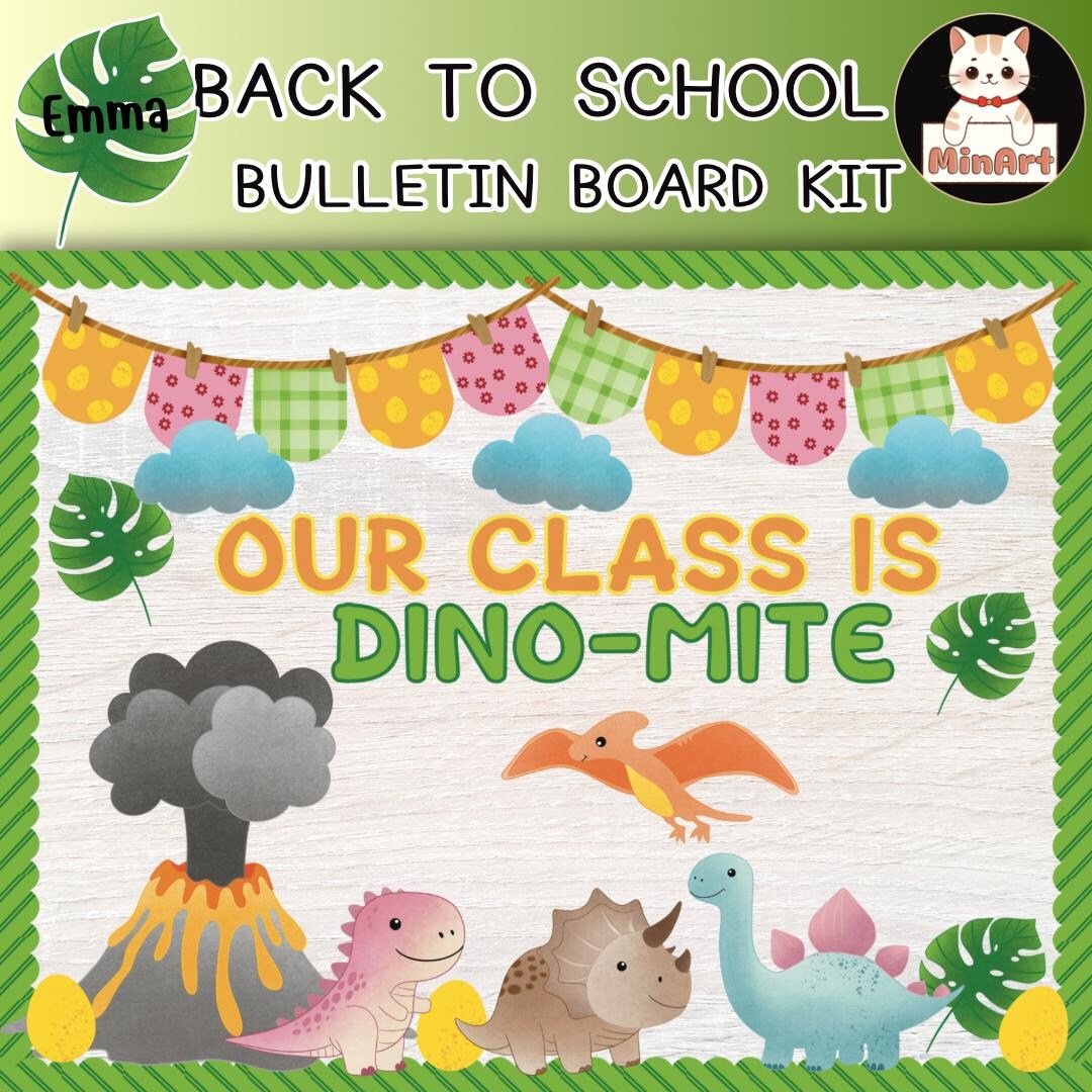 Back to School Bulletin Board - Dinomite Jurassic Theme Door ...