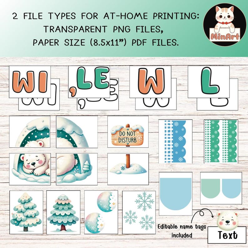 Winter Bulletin Board Kit, Winter Door Decorations, Winter Classroom ...