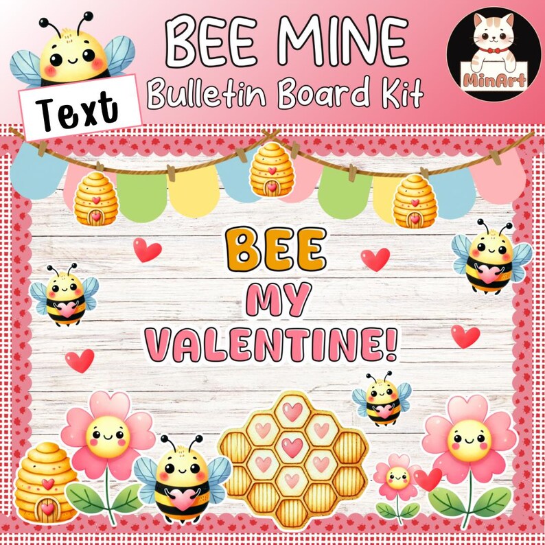 Valentines Day Bulletin Board Kit, Valentines Day Door Decorations ...