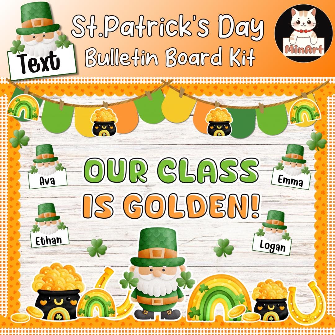 St. Patrick’s Day Bulletin Board Kit, St. Patrick’s Day Craft and Door ...