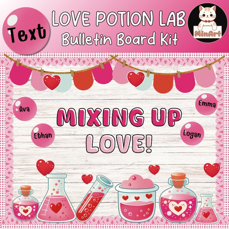 Valentine’s Day Bulletin Board Kit, Valentine’s Day Door Decorations ...