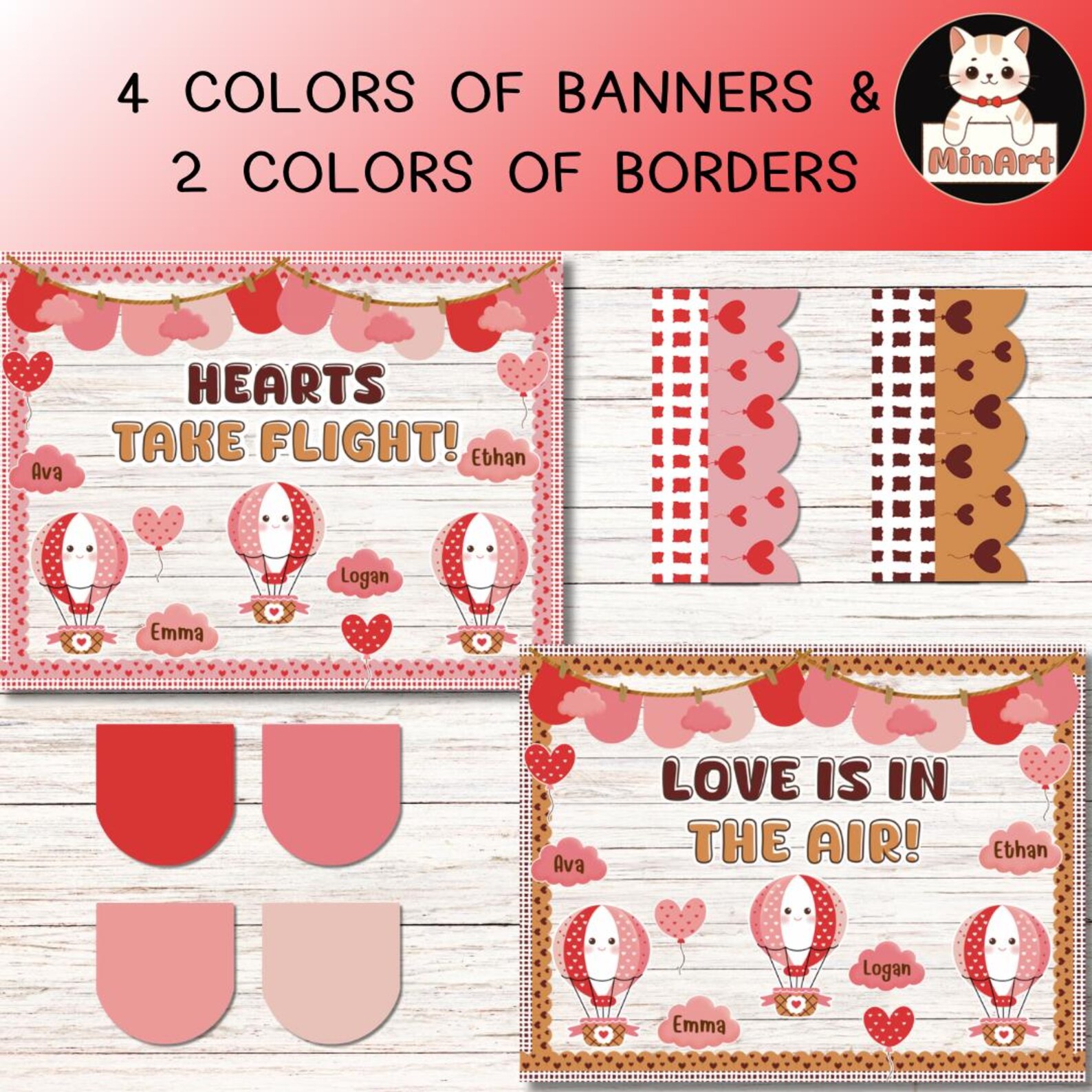 Valentines Day Bulletin Board Kit, Valentines Day Door Decorations Love ...