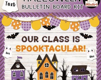 Halloween Bulletin Board Kit, Candy Train Halloween Classroom & Door ...