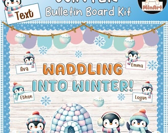 Winter Bulletin Board Kit, Winter Door Decorations, Winter Classroom ...