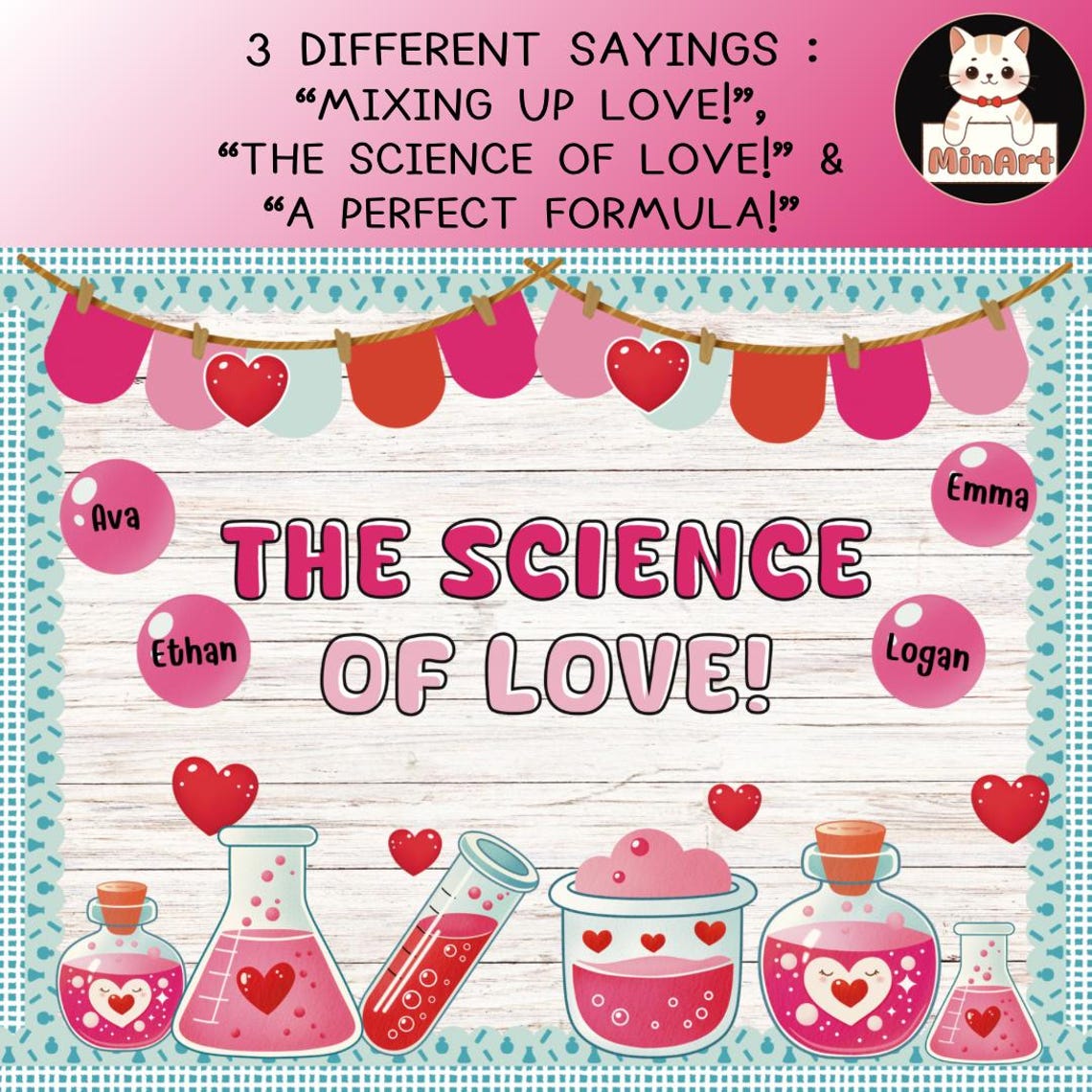 Valentines Day Bulletin Board Kit, Valentines Day Door Decorations ...