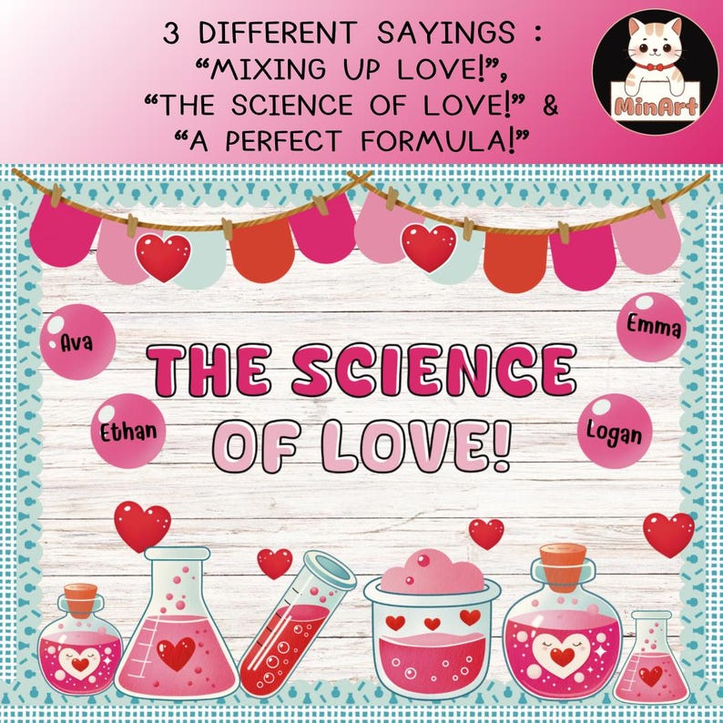 Valentine’s Day Bulletin Board Kit, Valentine’s Day Door Decorations ...