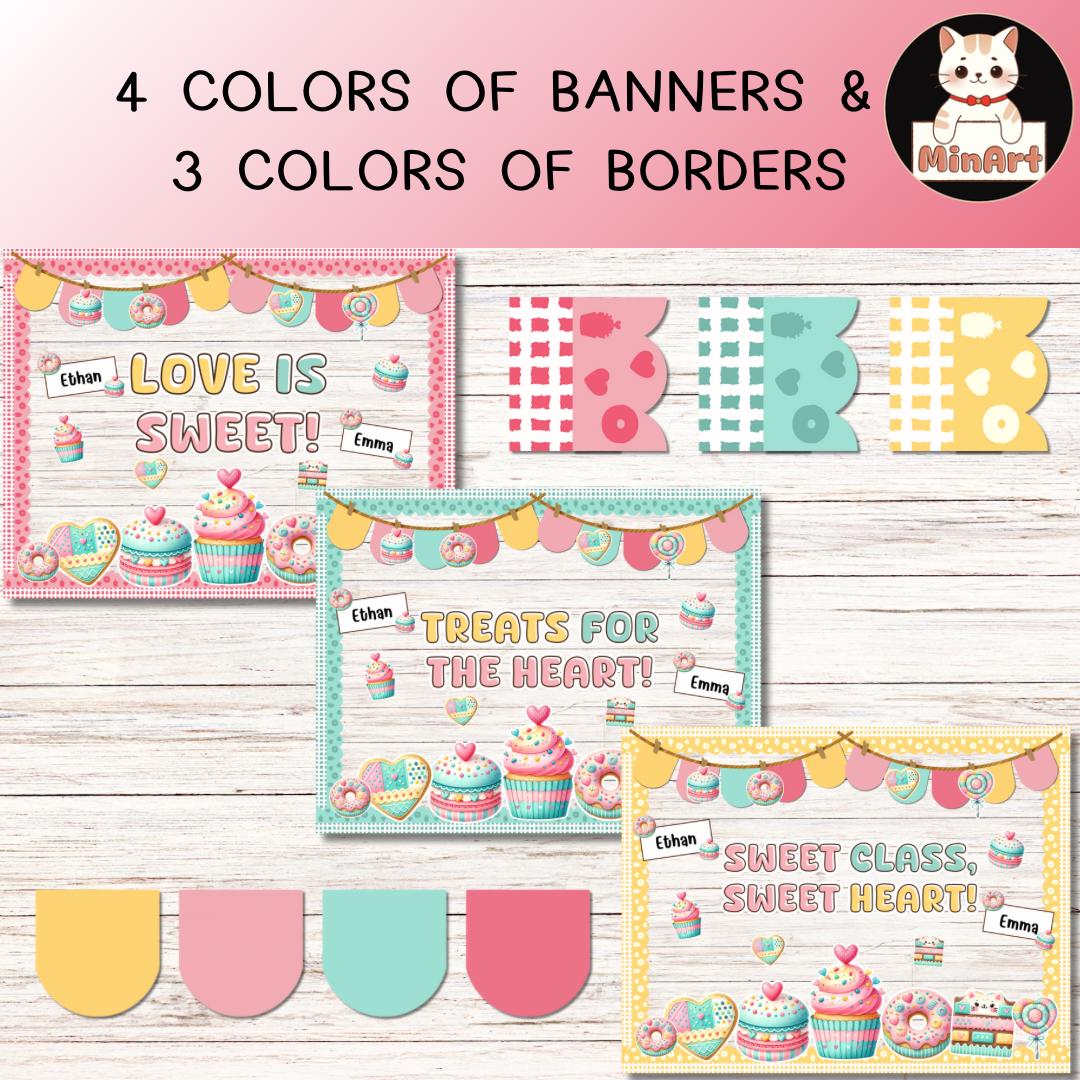 Valentine’s Day Bulletin Board Kit, Valentine’s Day Door Decorations ...