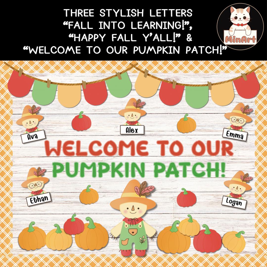 Fall Bulletin Board Kit, Fall Scarecrow Classroom Door Decorations ...