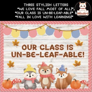 Fall Animals - Fall Bulletin Board Kit, September & October Autumn Door ...