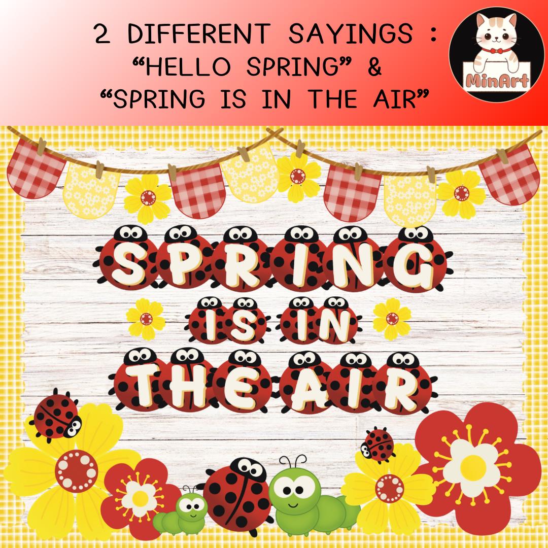 Spring Bulletin Board , Spring Ladybugs Bulletin Board Kit, Spring Door ...