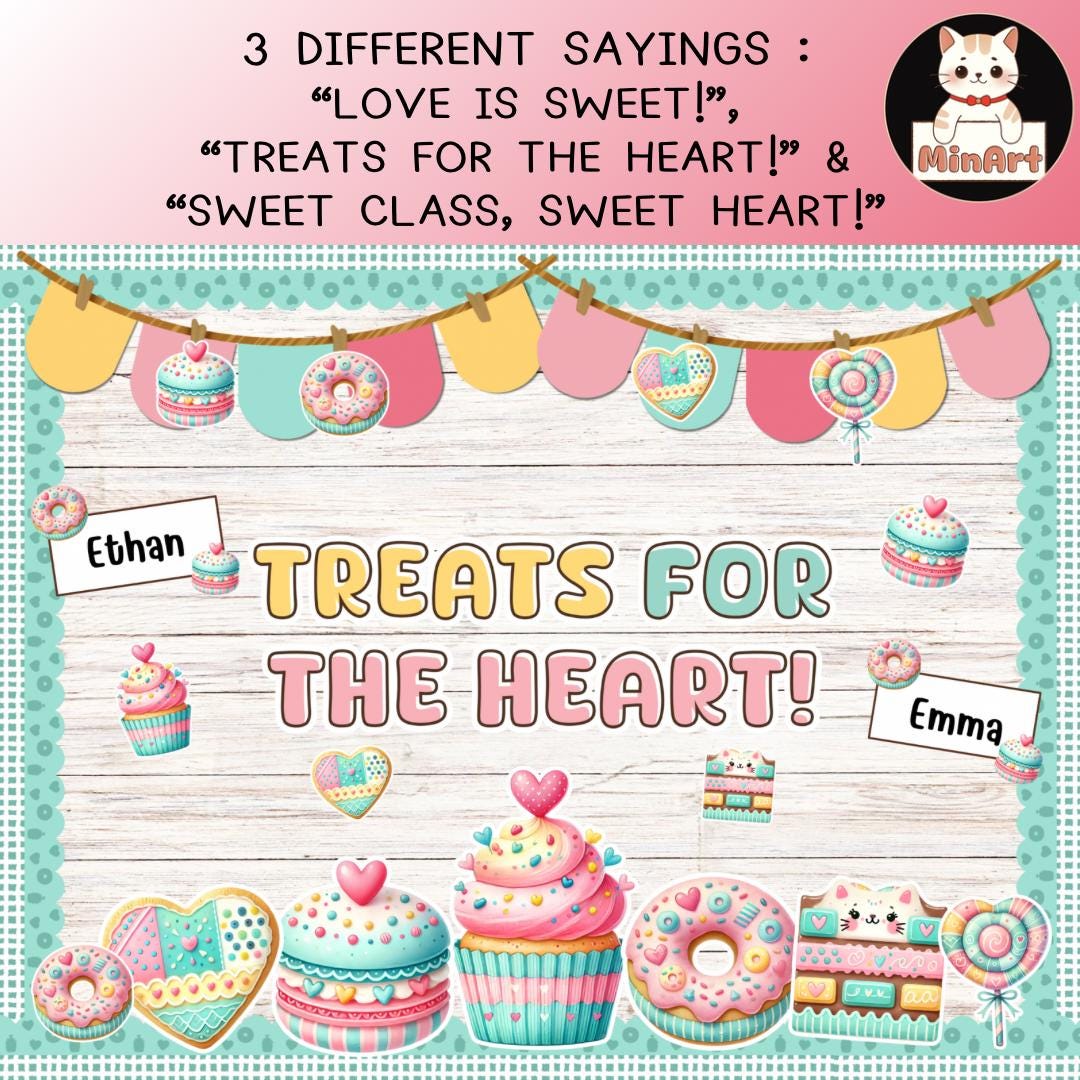 Valentine’s Day Bulletin Board Kit, Valentine’s Day Door Decorations ...