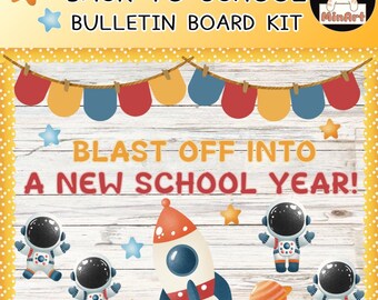 Back to School Bulletin Board Kit - Welcome to Our Space Bulletin Board ...