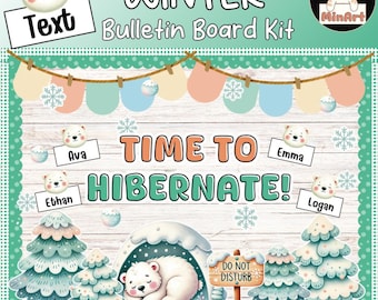 Winter Bulletin Board Kit, Winter Door Decorations, Winter - Penguin - Etsy