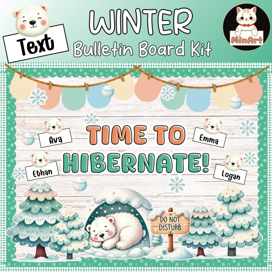 Winter Bulletin Board Kit, Winter Door Decorations, Winter Classroom ...