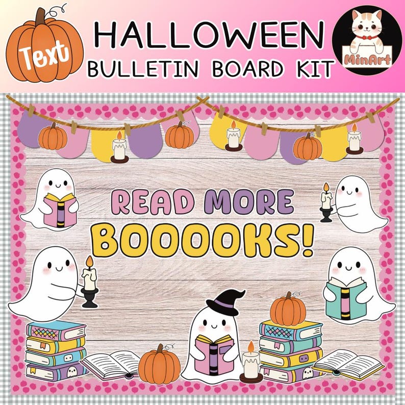 Halloween Bulletin Board Kit, Halloween Editable Door Decorations ...