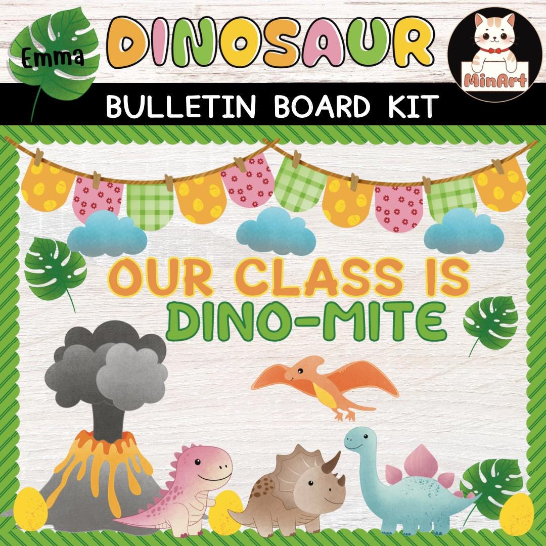 Back to School Bulletin Board Dinomite Jurassic Theme Door Decorations ...