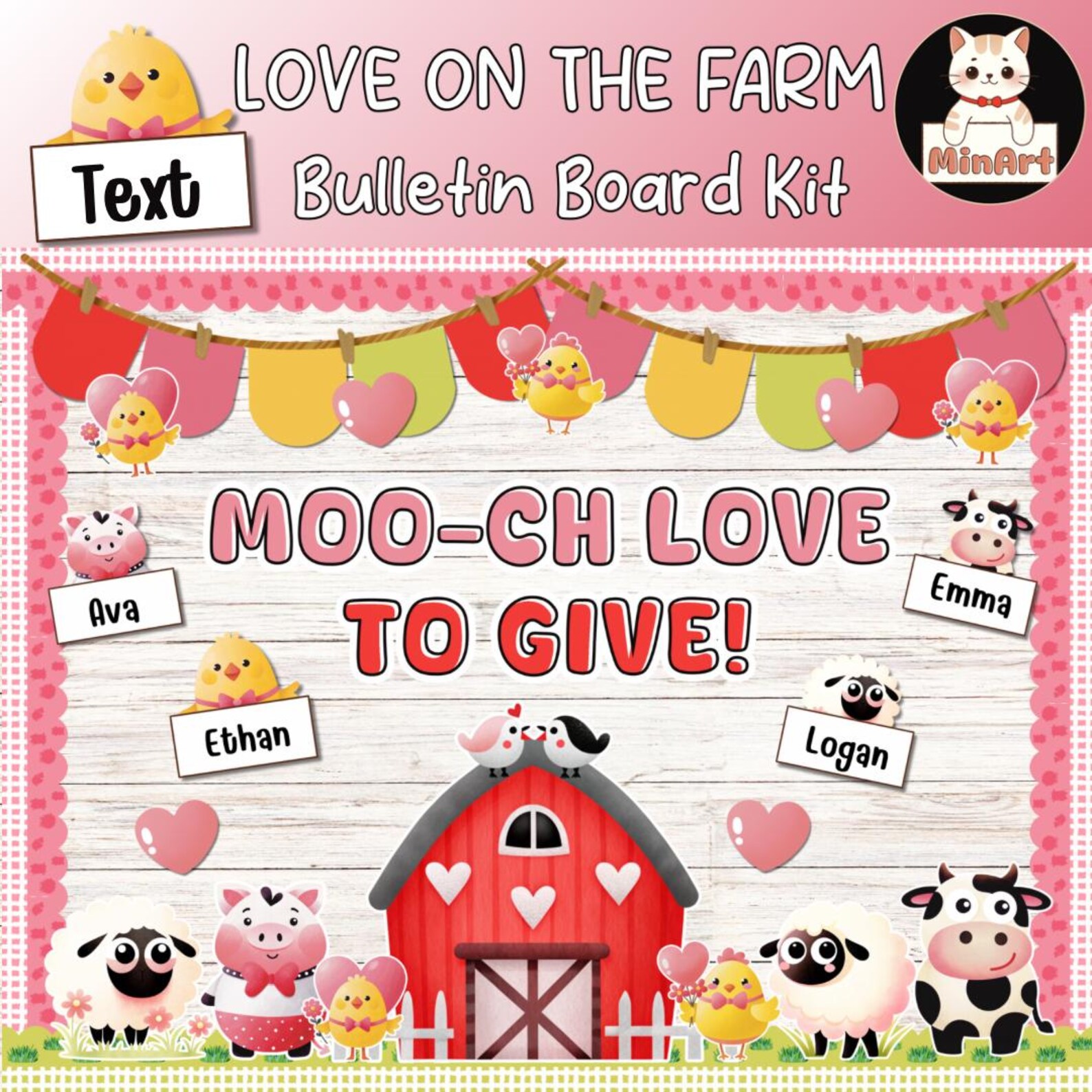 Valentine’s Day Bulletin Board Kit, Valentine’s Day Door Decorations ...