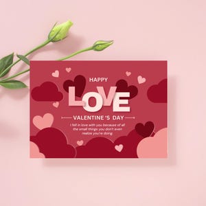Valentine's Day Cards Template Bundle Editable Templates Valentines ...