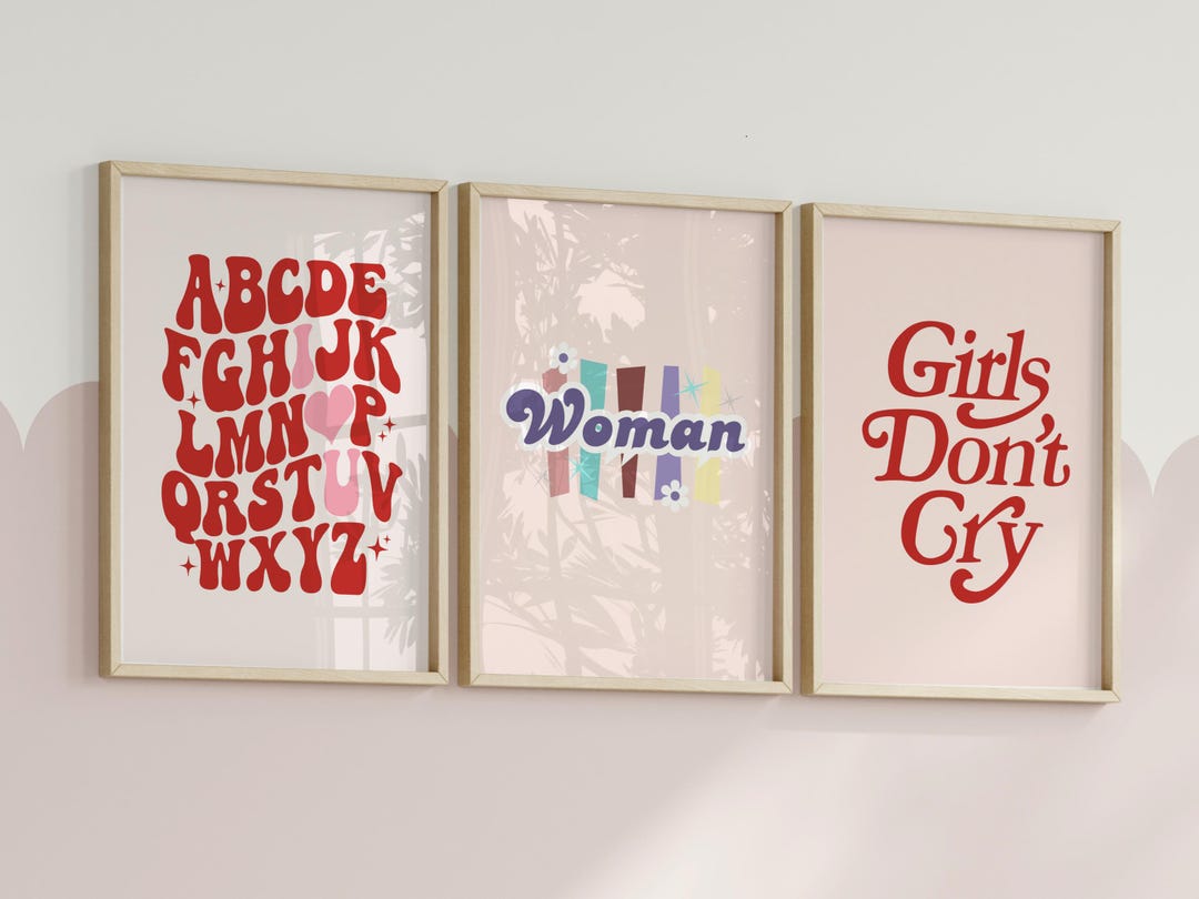 Pink Typography Wall Art Set: Empowering Prints (digital Download) - Etsy