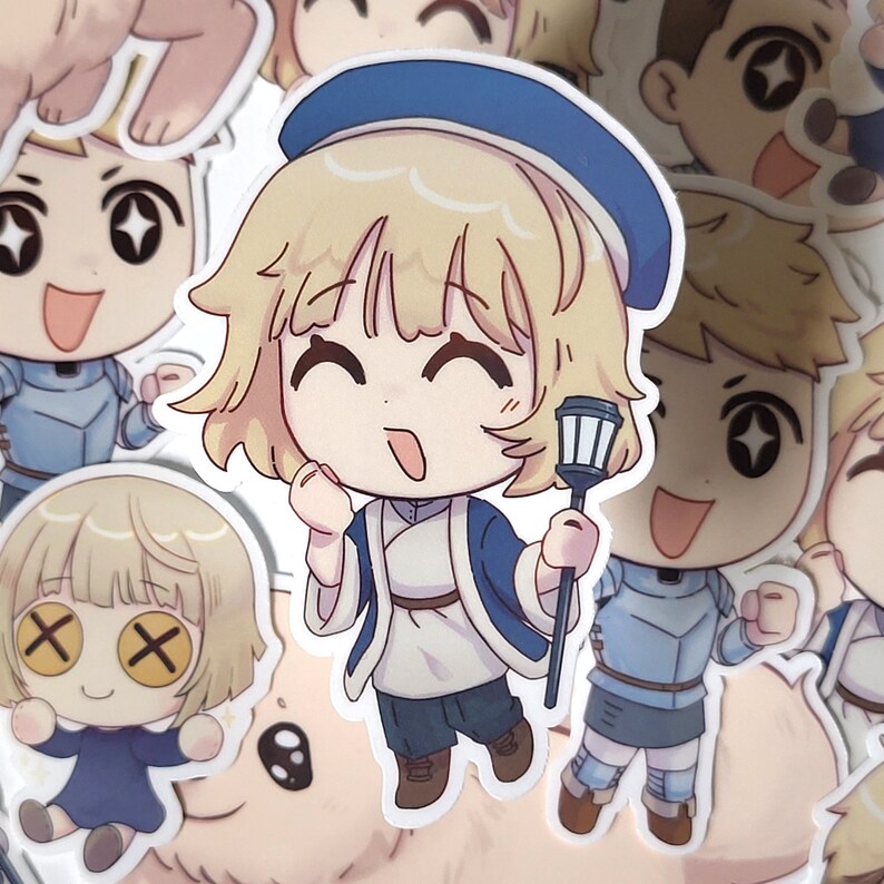Dungeon Meshi Vinyl Sticker Waterproof Laios, Falin, Touden Siblings ...
