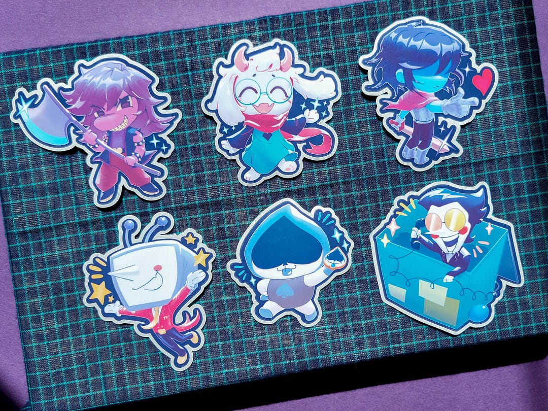 Deltarune Vinyl Stickers - Kris, Susie, Ralsei, Lancer, Tenna, Spamton - Etsy