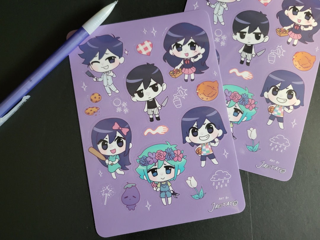 Omori Sticker Sheet - Tussle Among Stickers! - Omori, Kel, Mari, Hero ...