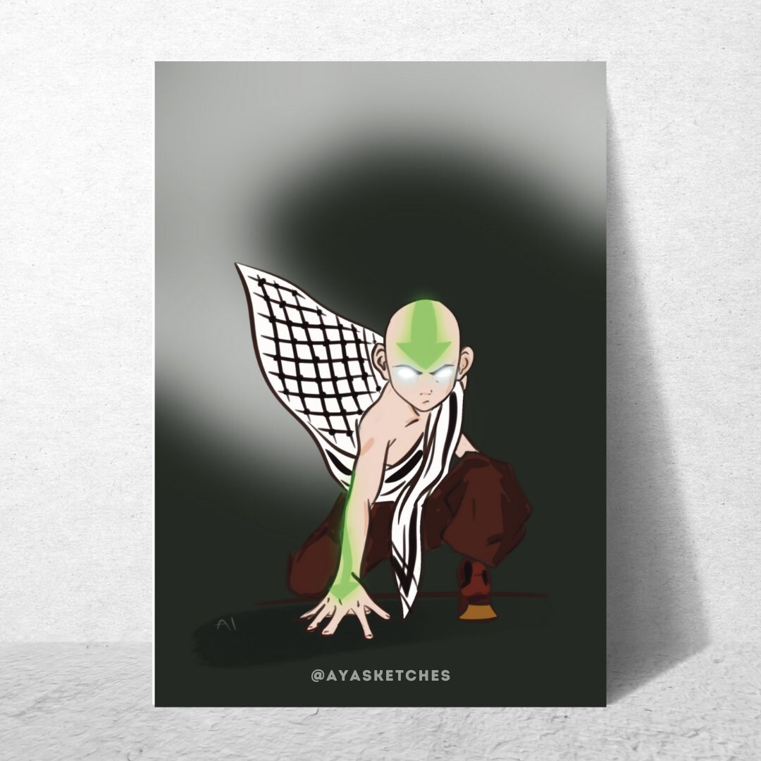 Art Print - Avatar, ATLA, Green, Wall Art, Room Decor, Fan Art, Digital ...
