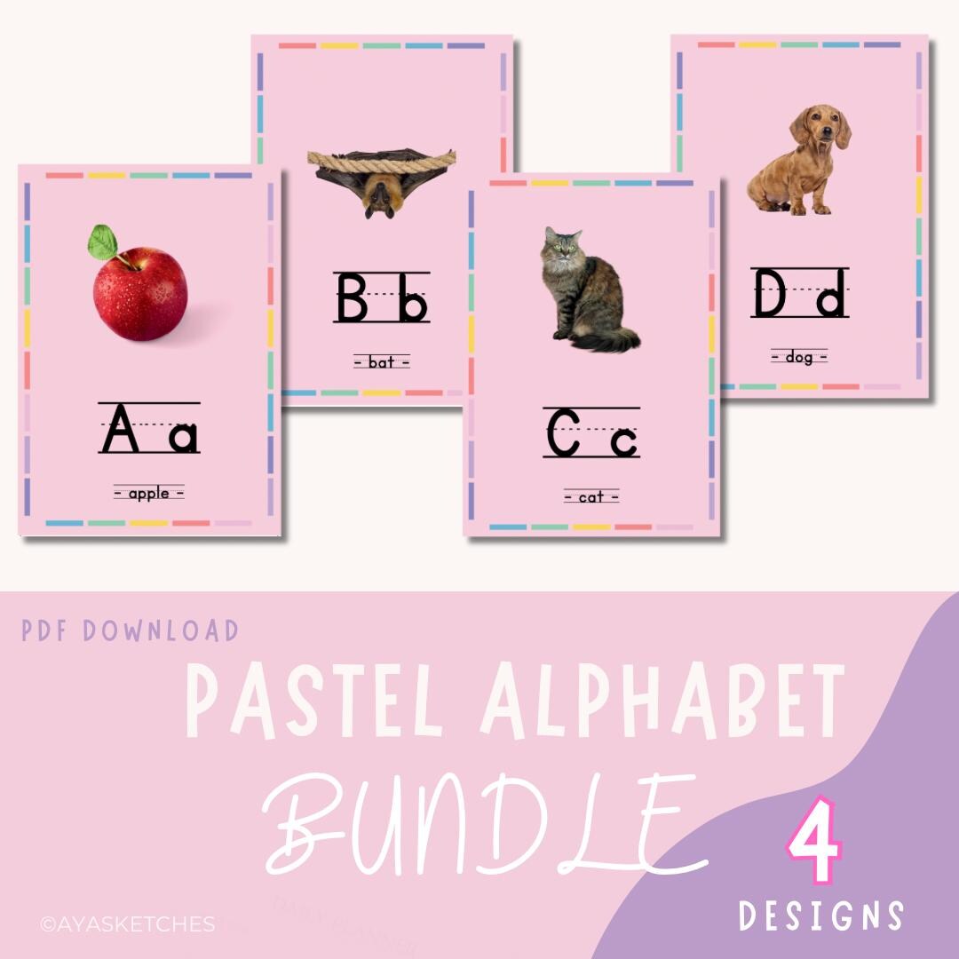 Photo Alphabet Posters Modern Classroom Decor Digital Download - Etsy