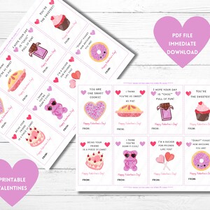 Candy Pun Valentines, Printable Valentines, Class Valentines, Food ...