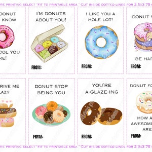Donut Valentine's Cards, Class Valentine's, Printable Class Valentine’s ...