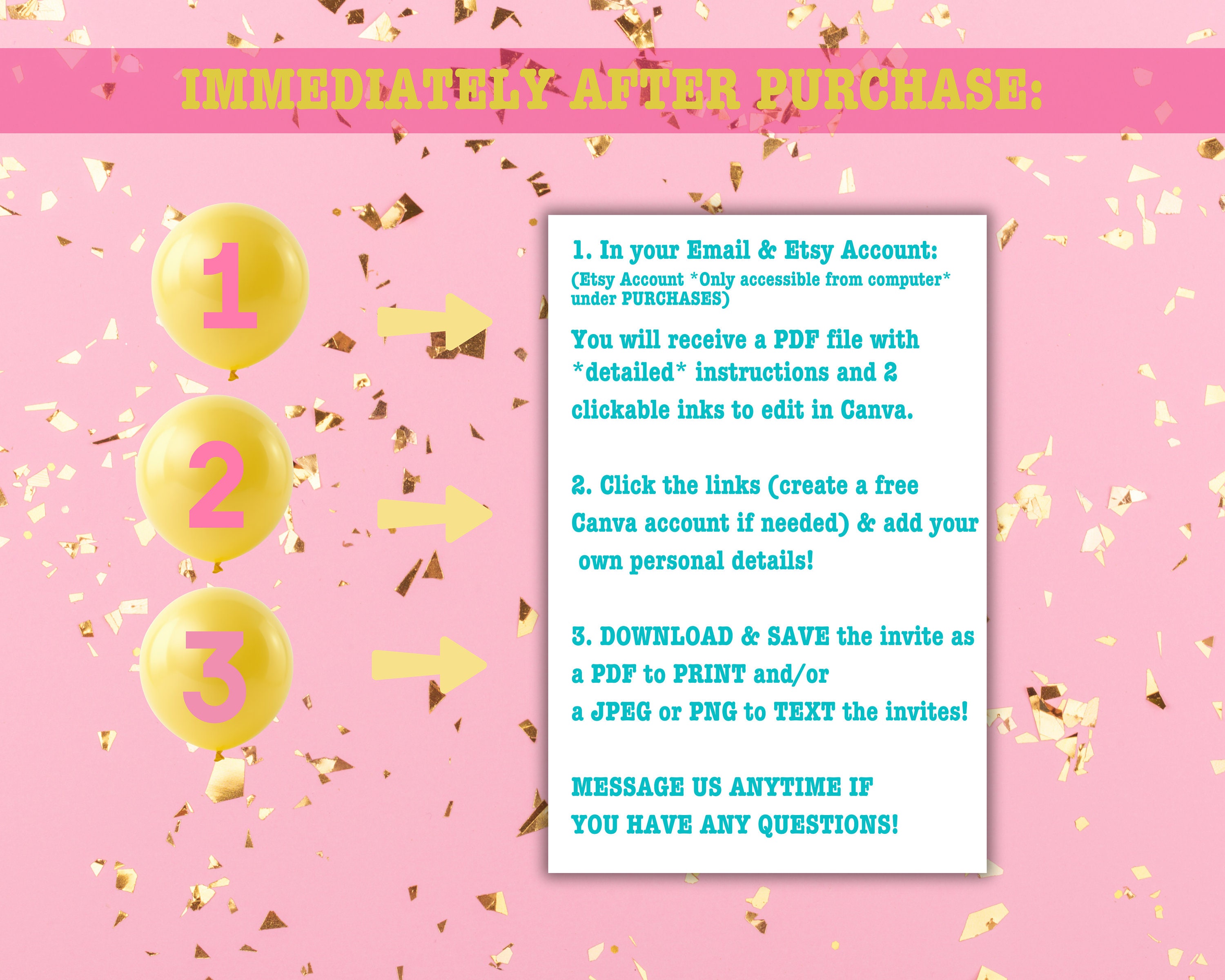 Editable, Birthday Invite, Girl Birthday, Printable, Textable - Etsy