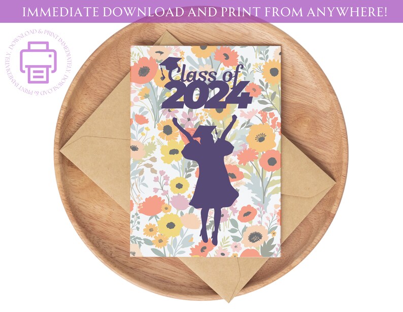 2024 Graduation Card, Printable 5x7 Card - Etsy