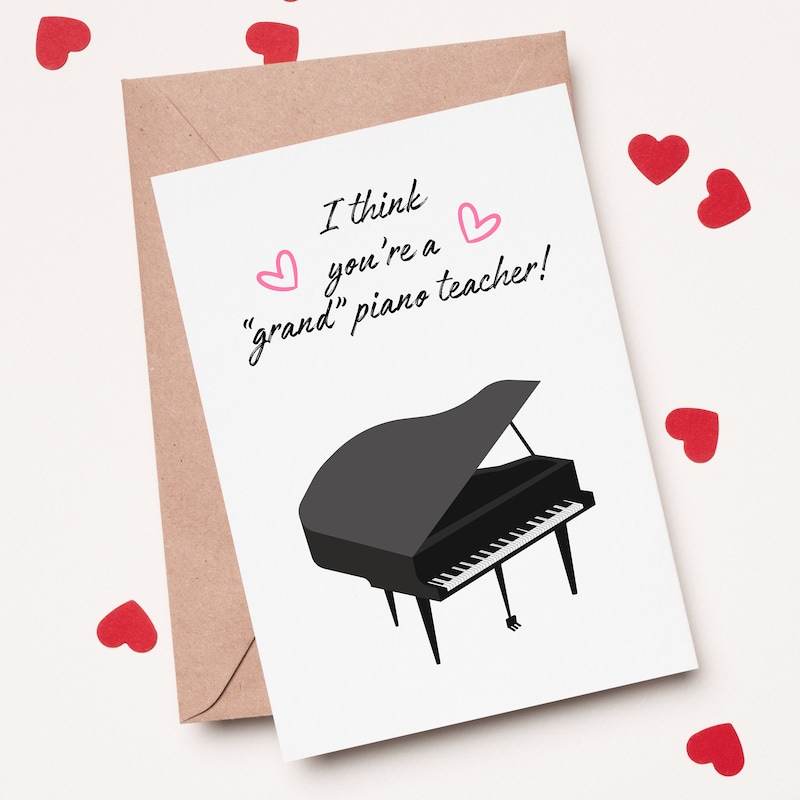 Piano Valentine Cards - Etsy