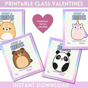Squishmallow Valentine's Cards - Etsy