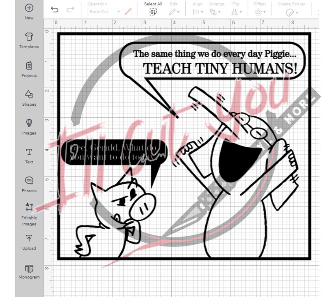 Elephant and Piggie Teach Tiny Humans Pinky and the Brain SVG File - Etsy