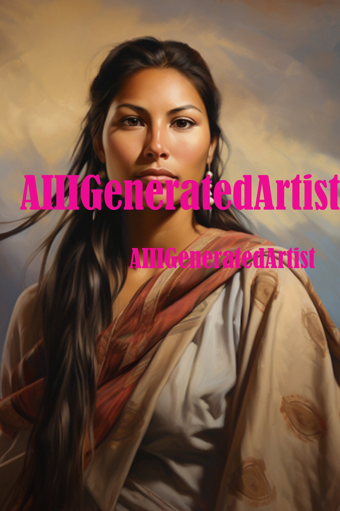 Sacagawea Portrait | Native American Art | Portrait Feminist Native ...
