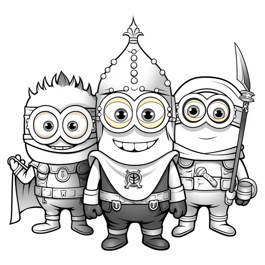 Minions Holding Weapons Png, Three Minion Brothers, Digital Download ...