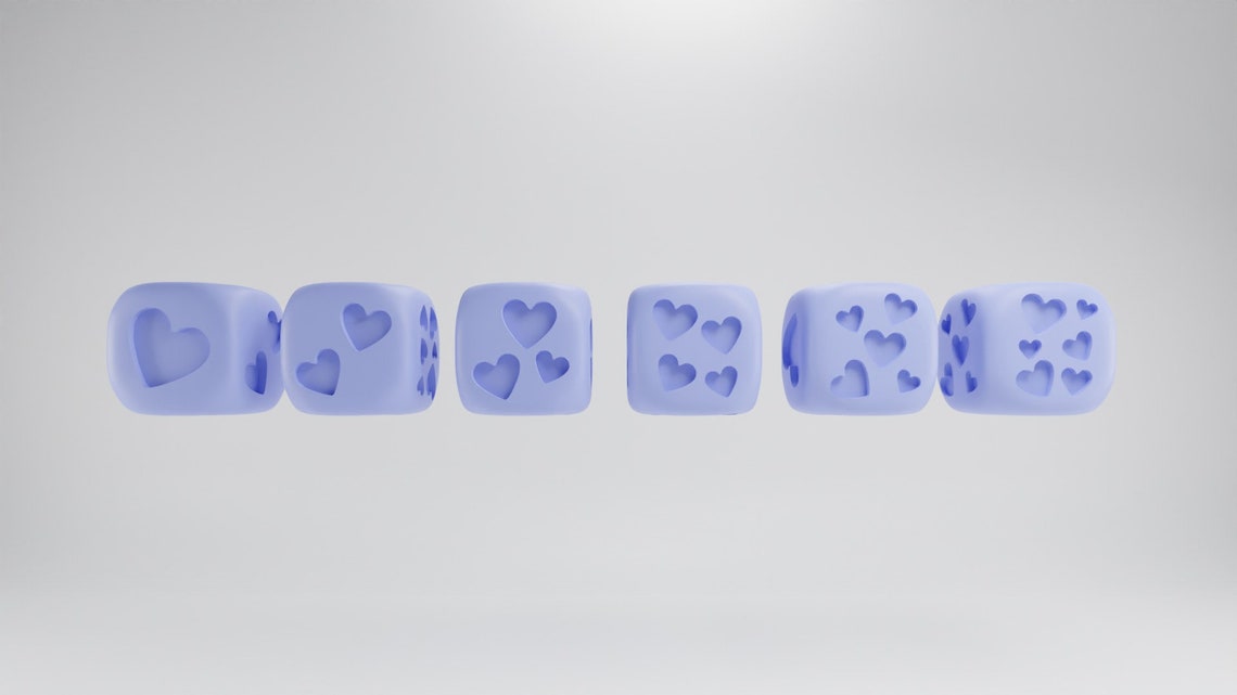 Heart Dice, 3d-printable, Ready-to-print STL File Instant Digital ...