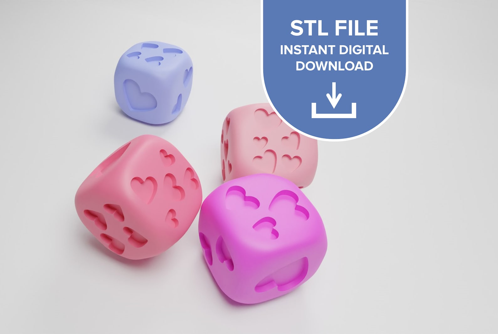 Heart Dice, 3d-printable, Ready-to-print STL File - Instant Digital ...